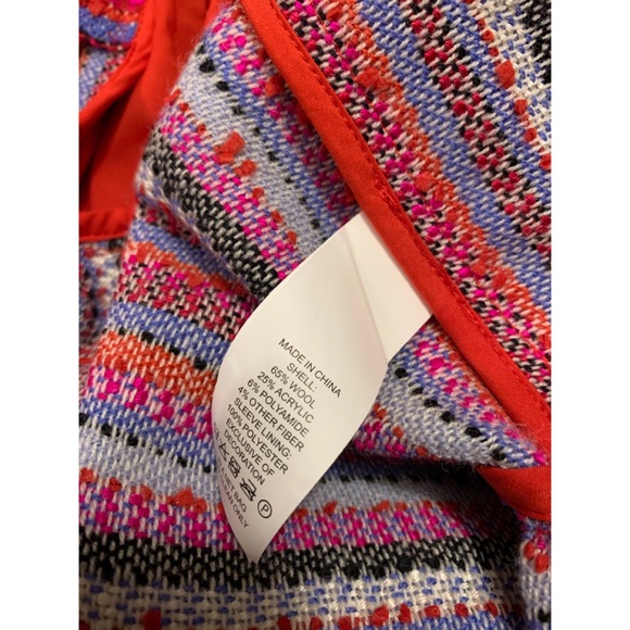 kate spade | Jackets & Coats | Kate Spade Stripe Texture Tweed Peplum ...